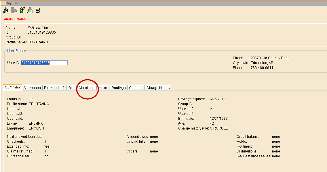 View checkout information (checkout date, renewals, etc) | manuals.epl.ca
